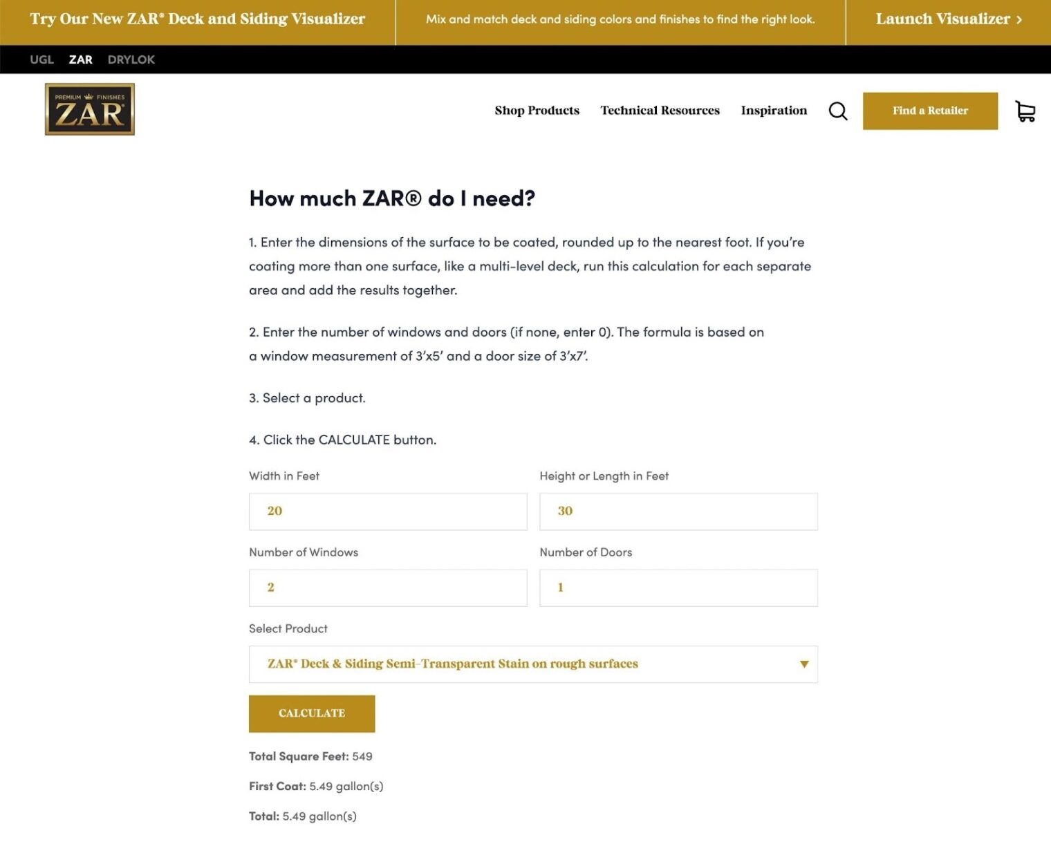 Use ZAR®'s Visualizer & Calculator to Estimate Jobs Correctly